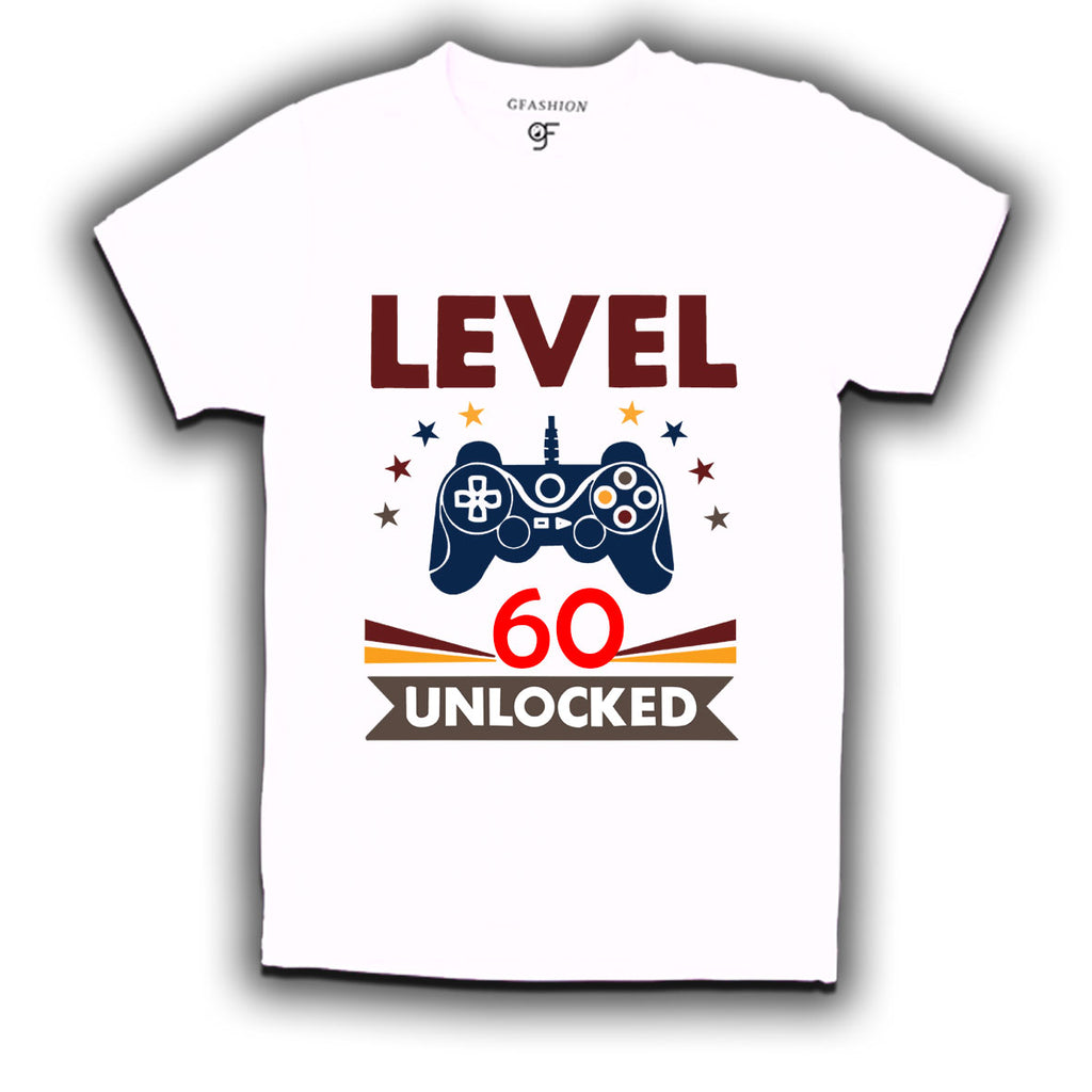 Buy Level 60 Unlocked gamer t-shirts for 60 year old birthday ...